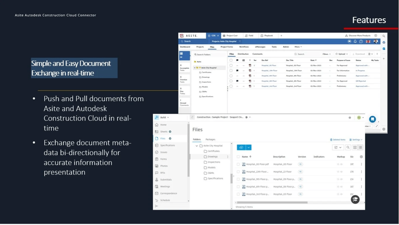 Asite CDE Connector for Autodesk Construction Cloud®