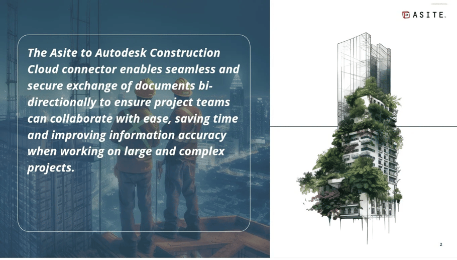 Asite CDE Connector for Autodesk Construction Cloud®